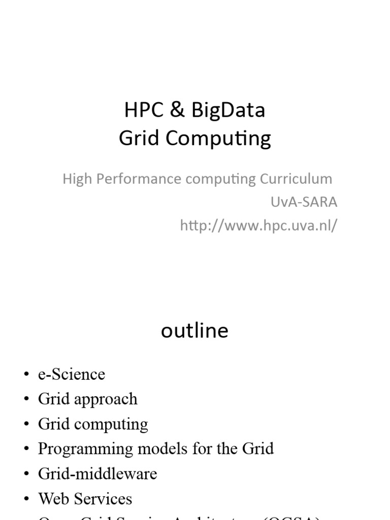 Grid Computing and e-Science Overview | PDF | Grid Computing ...