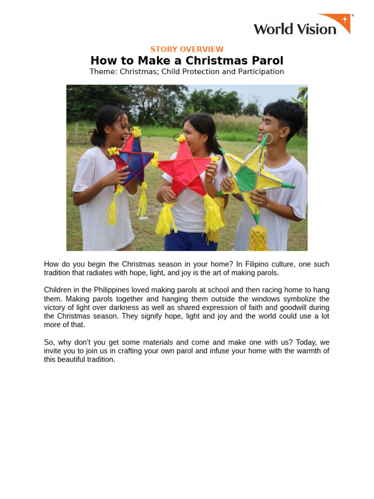 How To Make A Christmas Parol | PDF | Christmas