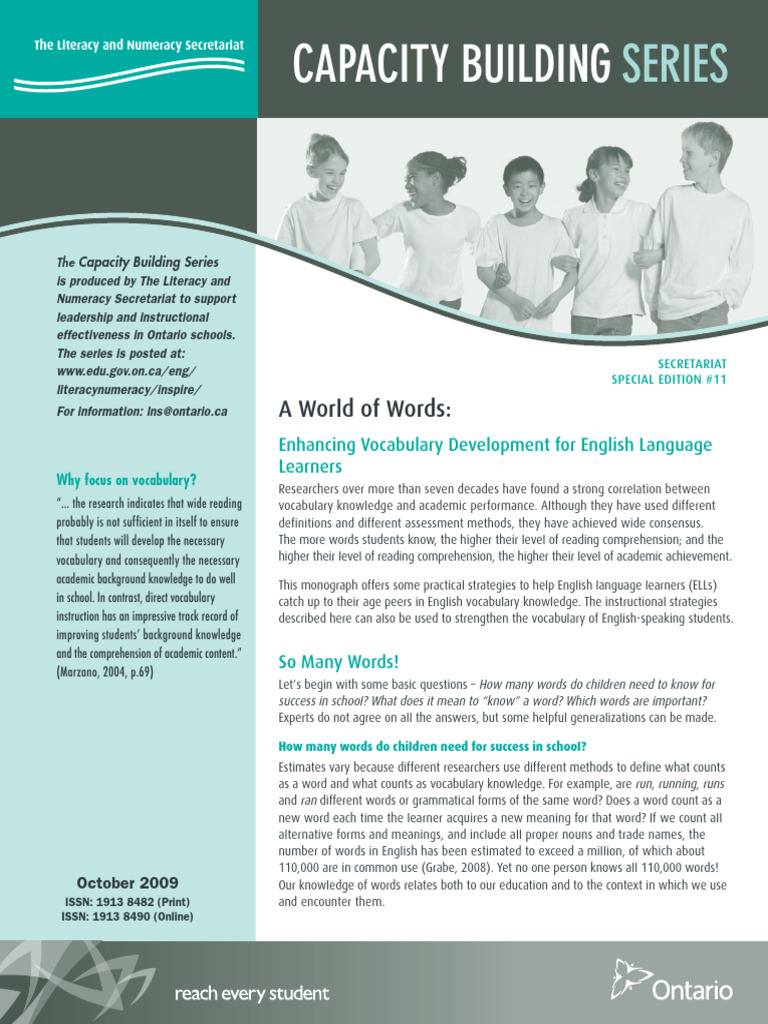 World of Words | PDF | Reading Comprehension | Vocabulary
