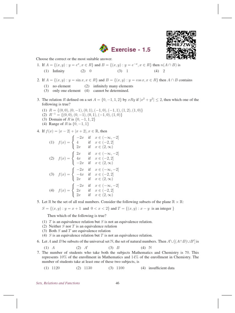 11th Mathematics Vol 1 EM - WWW - Tntextbooks.in | PDF | Perpendicular ...