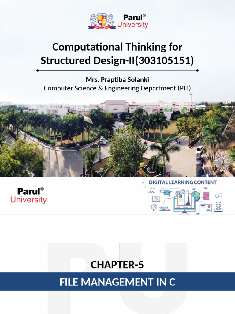 CTSD2_UNIT-5_File Management in C | PDF | Pointer (Computer Programming ...