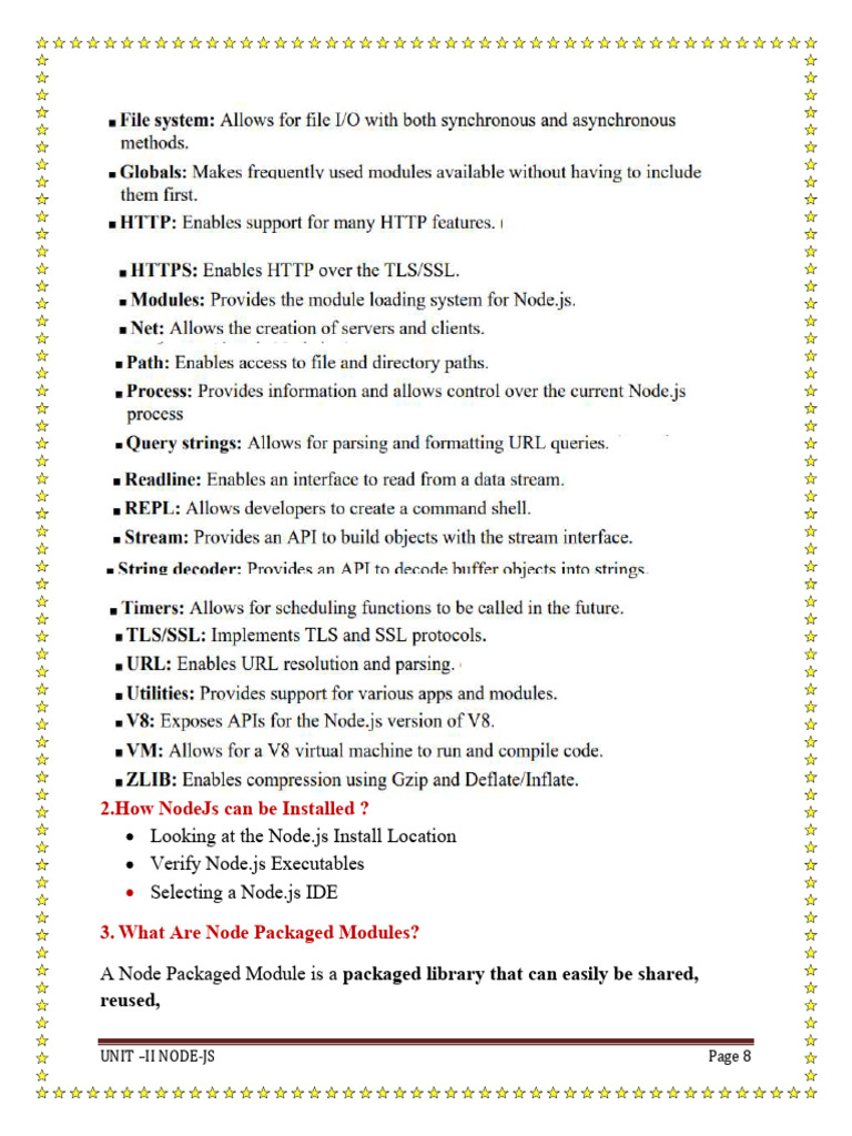 Node.js Installation & Modules Guide | PDF | Computer Engineering ...
