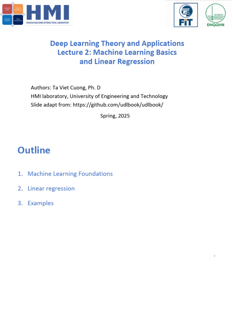 Lecture2 Ml Regression (1) | PDF | Machine Learning | Regression Analysis