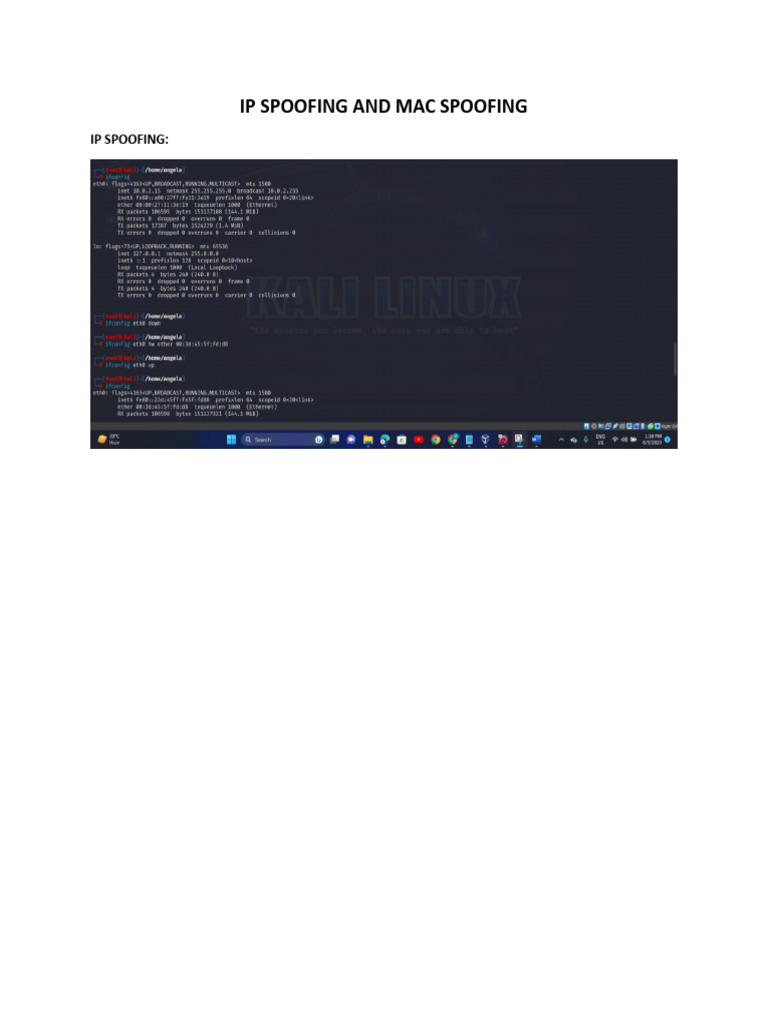 Ip-Mac Spoofing | PDF