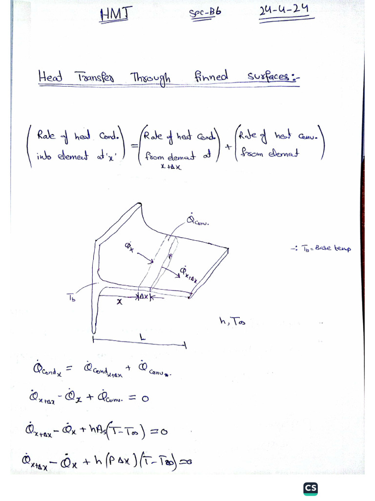 Fin Equations. HMT | PDF