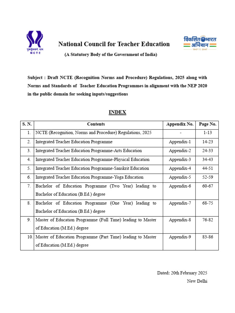 Draft Ncte Regulations 2025 | PDF | Notary Public | Justice