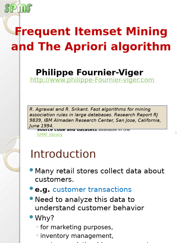 Buổi 11 FIM Apriori | PDF | Algorithms | Algorithms And Data Structures