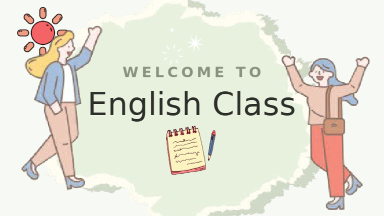 Colourful Animated English Class Illustration Zoom Virtual Background | PDF