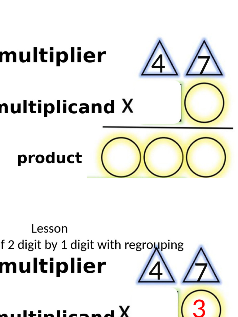 2-Digit by 1-Digit Multiplication Lesson | PDF | Multiplication | Semiotics