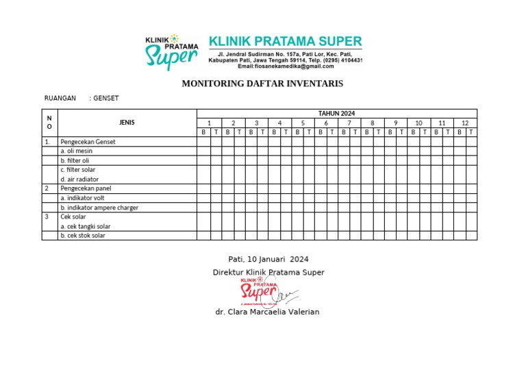 Form Monitoring Genset - Rev | PDF