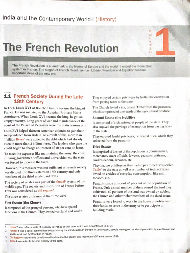 Grade 9 Ncert French Revolutions | PDF