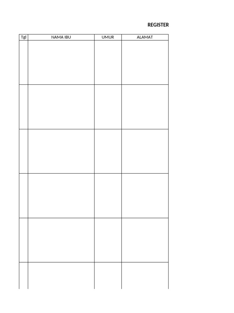 Register Pasien | PDF