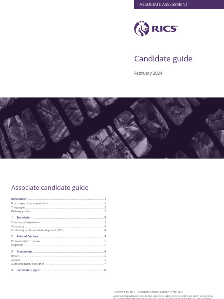 RICS Associate Candidate Guide 2024 | PDF | Audit