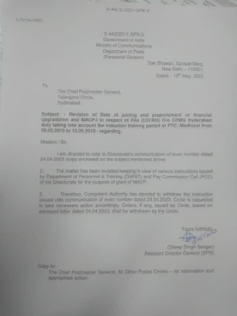 Withdrawal Order of DOP | PDF