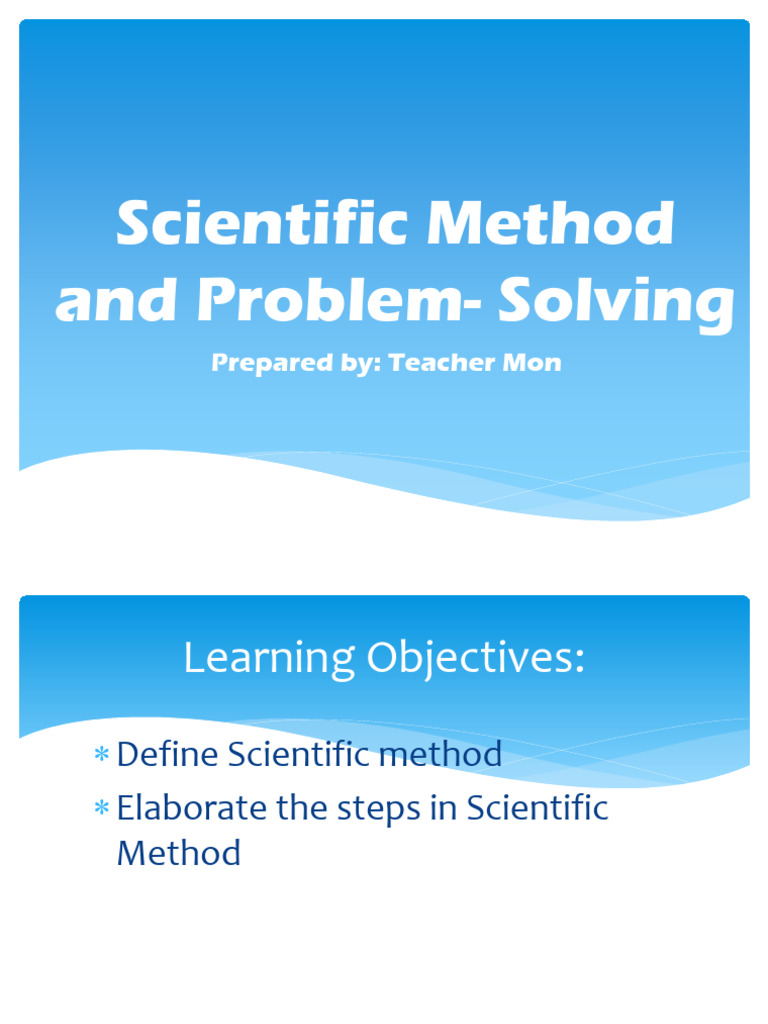Understanding the Scientific Method | PDF | Experiment | Scientific Method