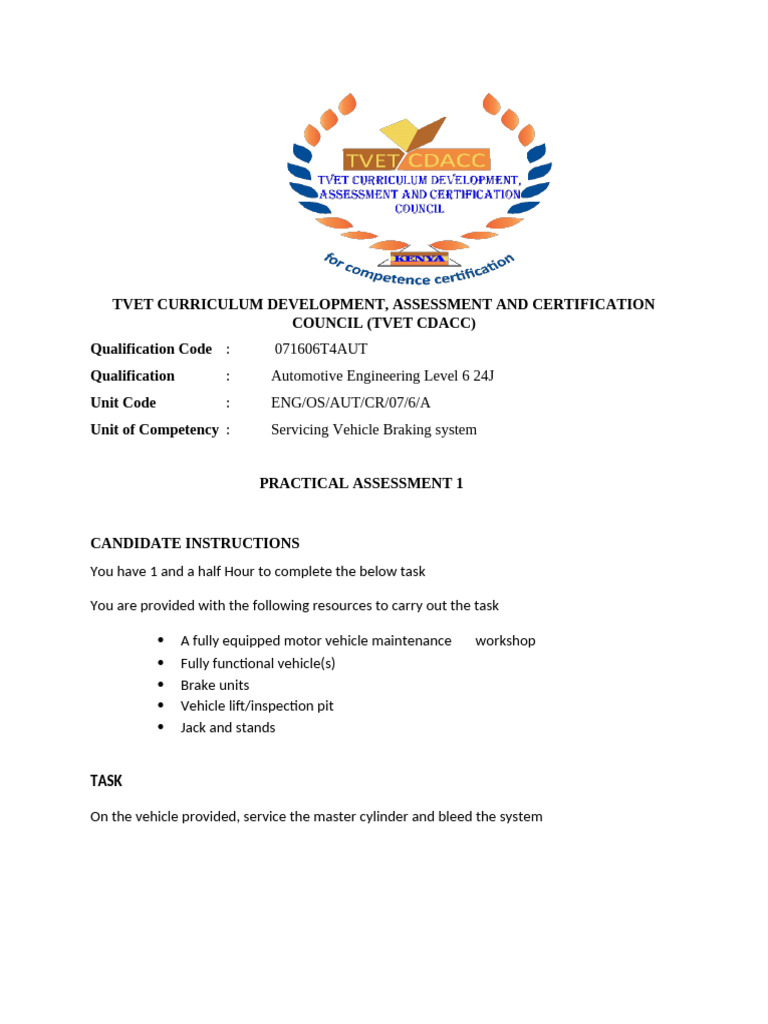 Cdacc Practical 1 Level 6 | PDF | Personal Protective Equipment | Vehicles