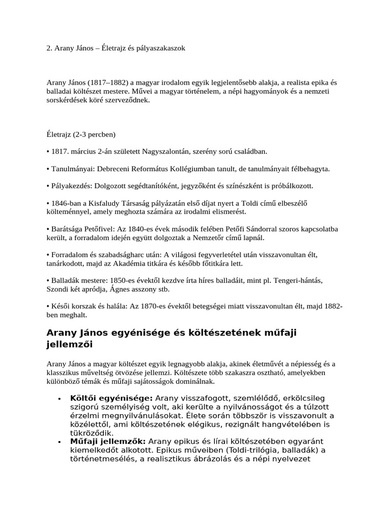 Arany János javított | PDF