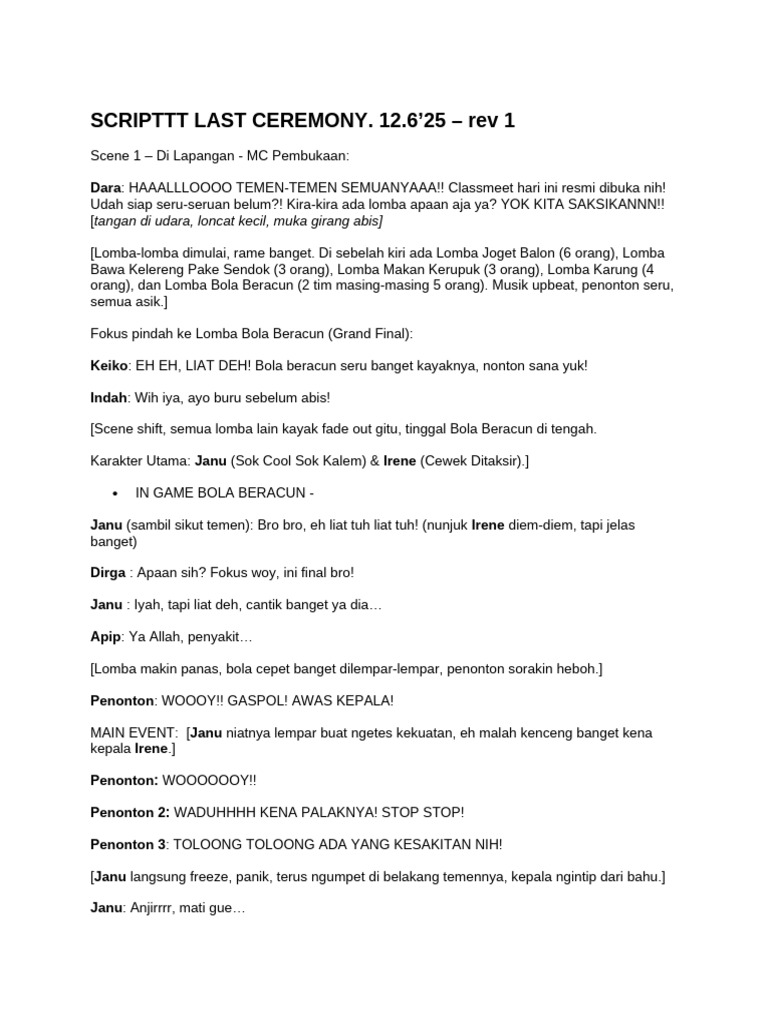 Scripttt Last Ceremony-1 | PDF
