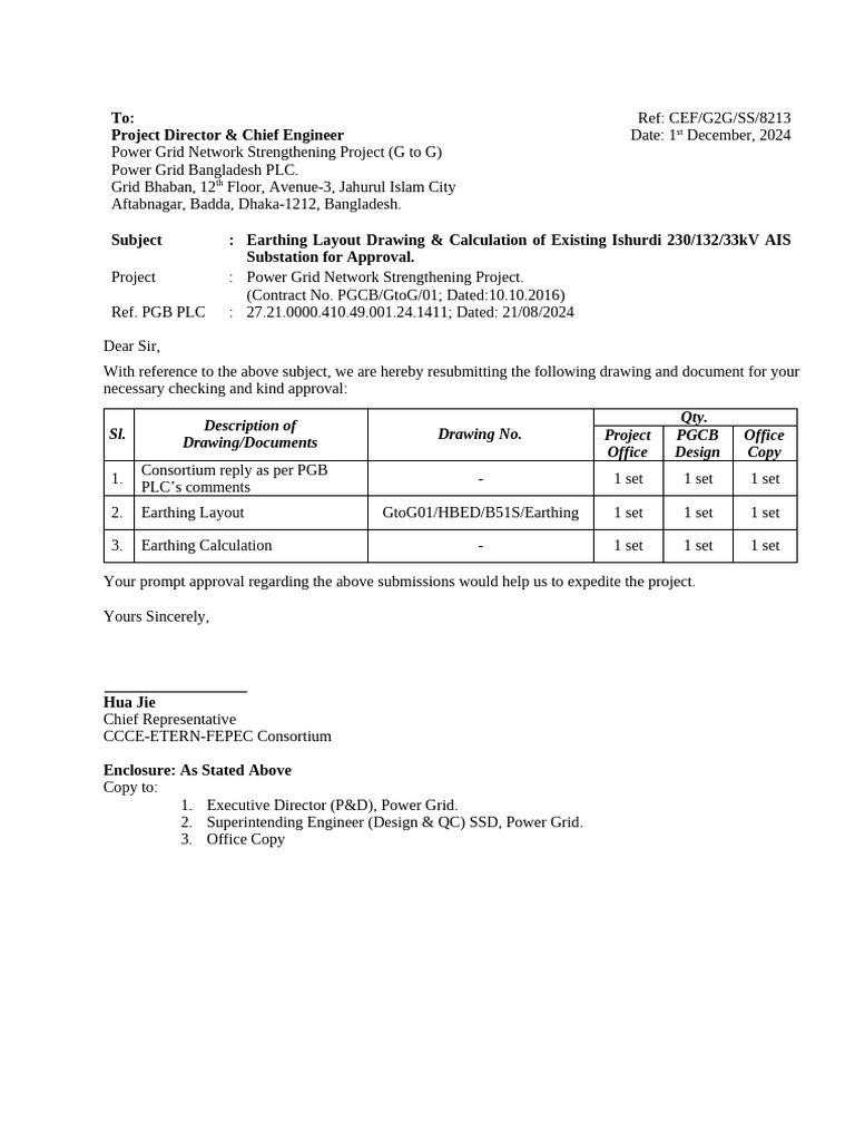 8213 - Ishurdi Earthing Layout | PDF