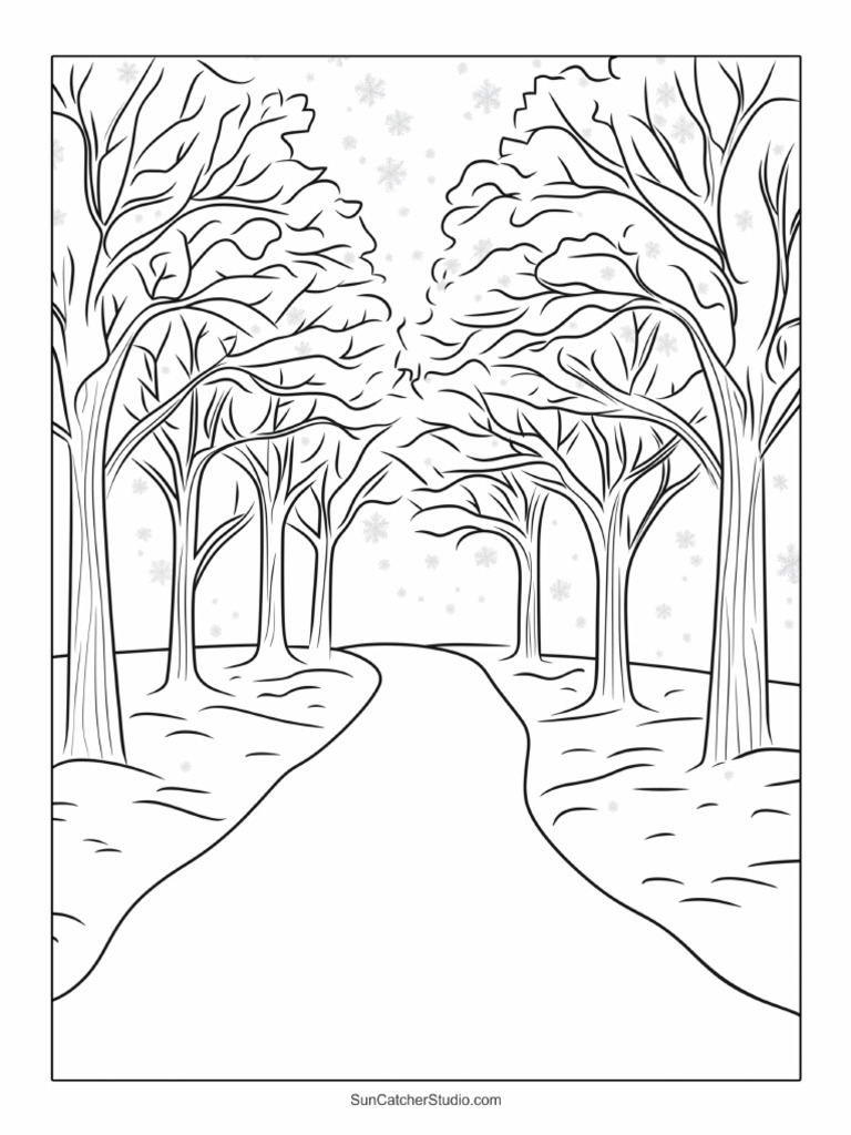 Printable Winter Coloring Page 15 | PDF