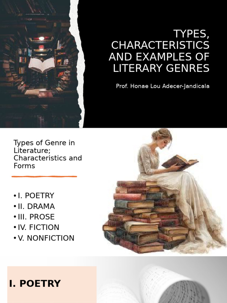 Types Characteristics and Examples of Literary Genres Creative Writing ...