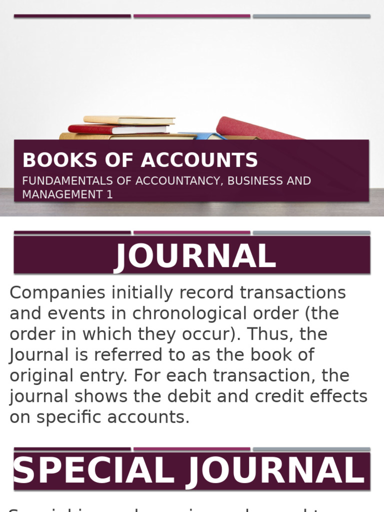 Books of Accounts | PDF | Debits And Credits | Money