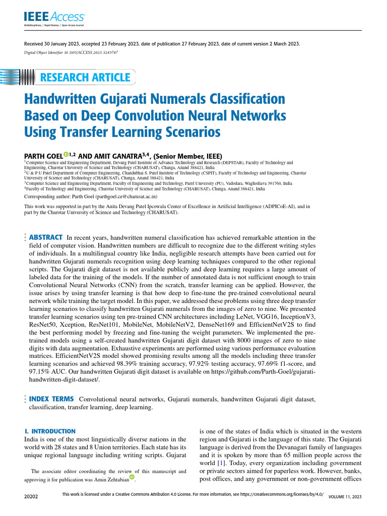 Handwritten Gujarati Numerals Classification Based On Deep Convolution ...