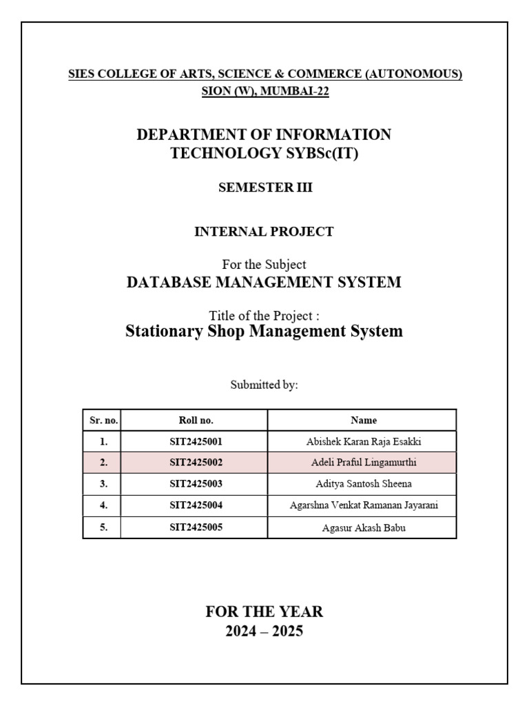 Group1 - Stationery Shop Management System | PDF | Invoice | Payments