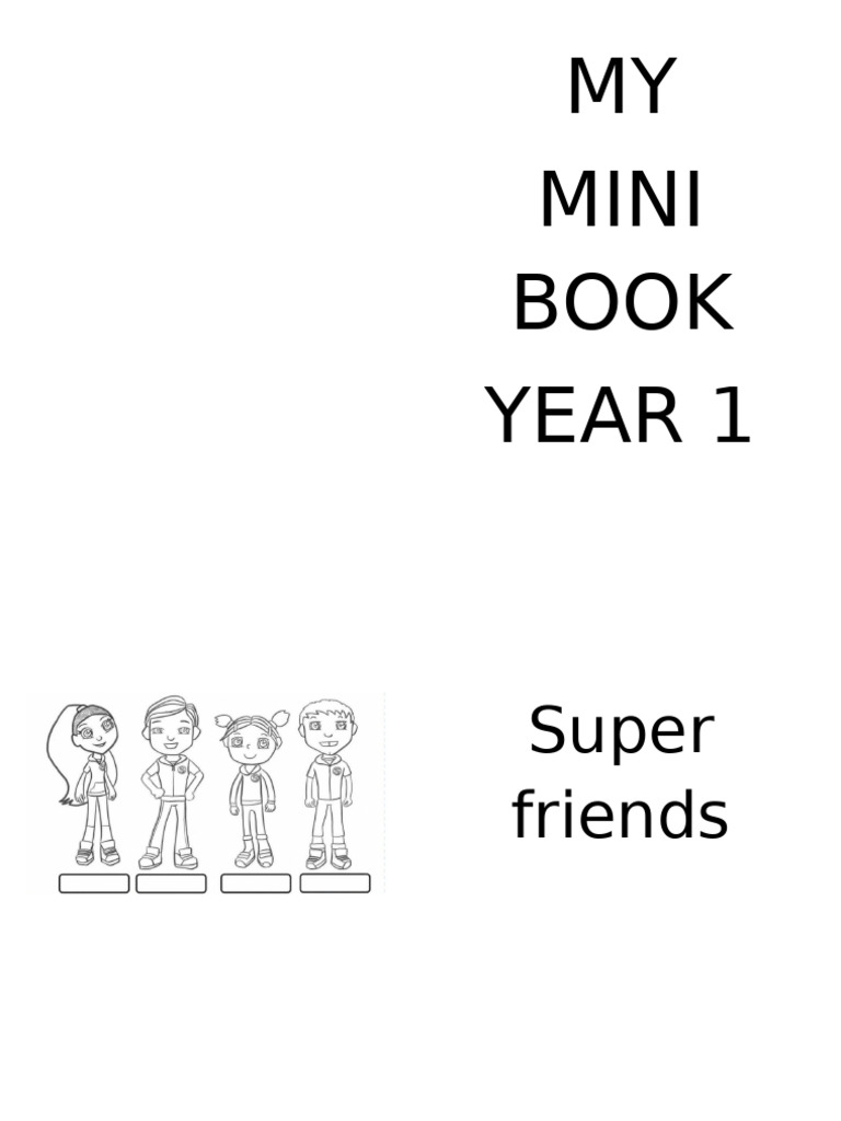 Year 1 Mini Book: Super Friends & More | PDF
