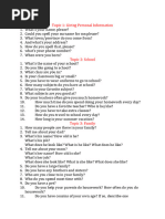 KET Speaking Part 2 Sample Questions | PDF | Language Arts & Discipline