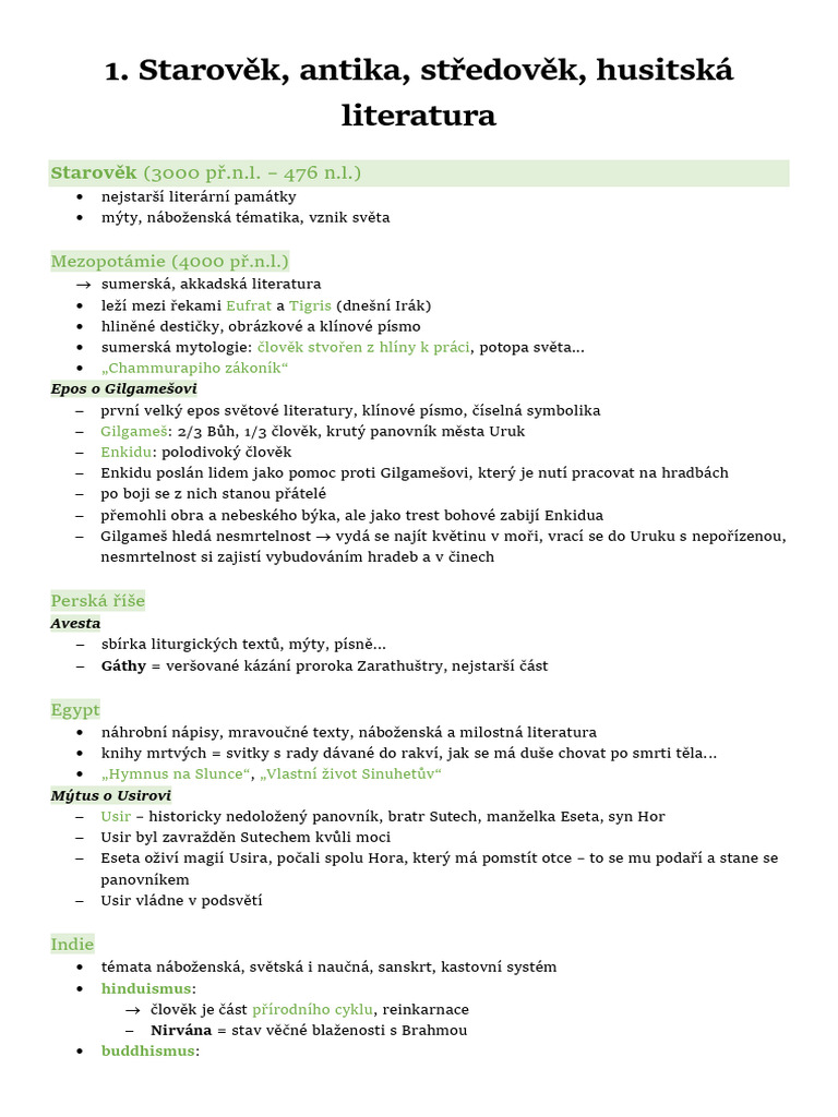 1 Starovek Antika Stredovek Husitstvi 2 | PDF