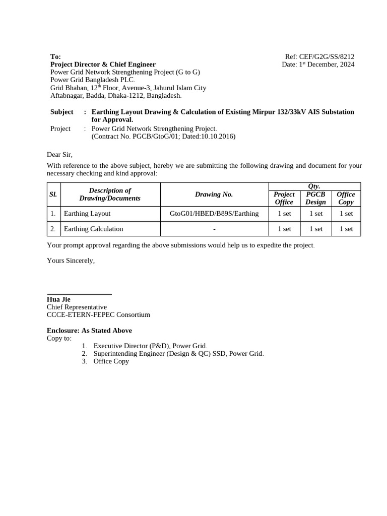 8212 - Mirpur Earthing Layout | PDF