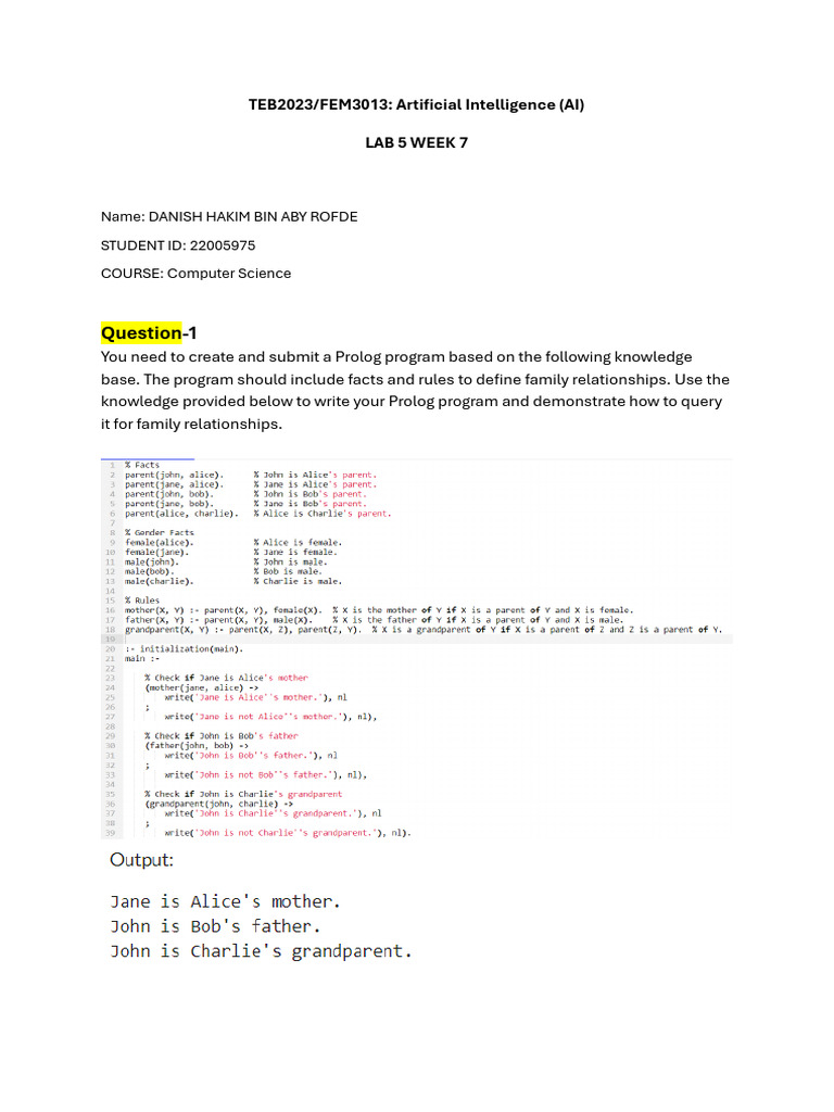 Prolog Programming for Students | PDF