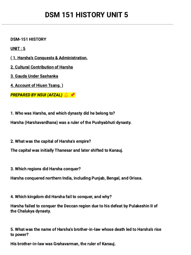 DSM 151 HISTORY UNIT 5 | PDF | Indian Religions | Asia