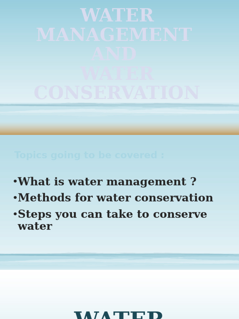 Water Management | PDF