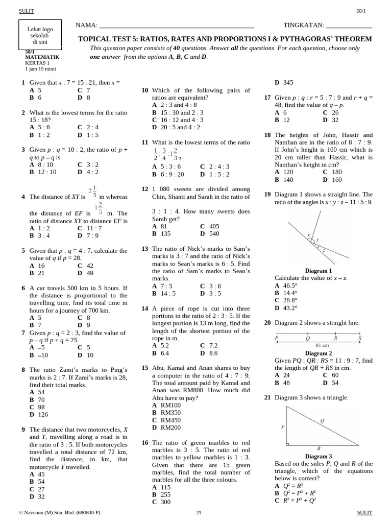 Ratios - Pythagoras Theorem | PDF | Area | Rectangle