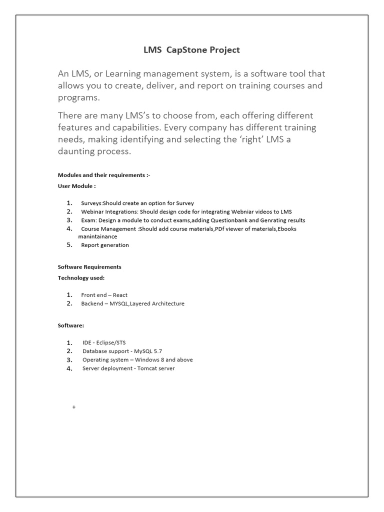 LMS Capstone | PDF