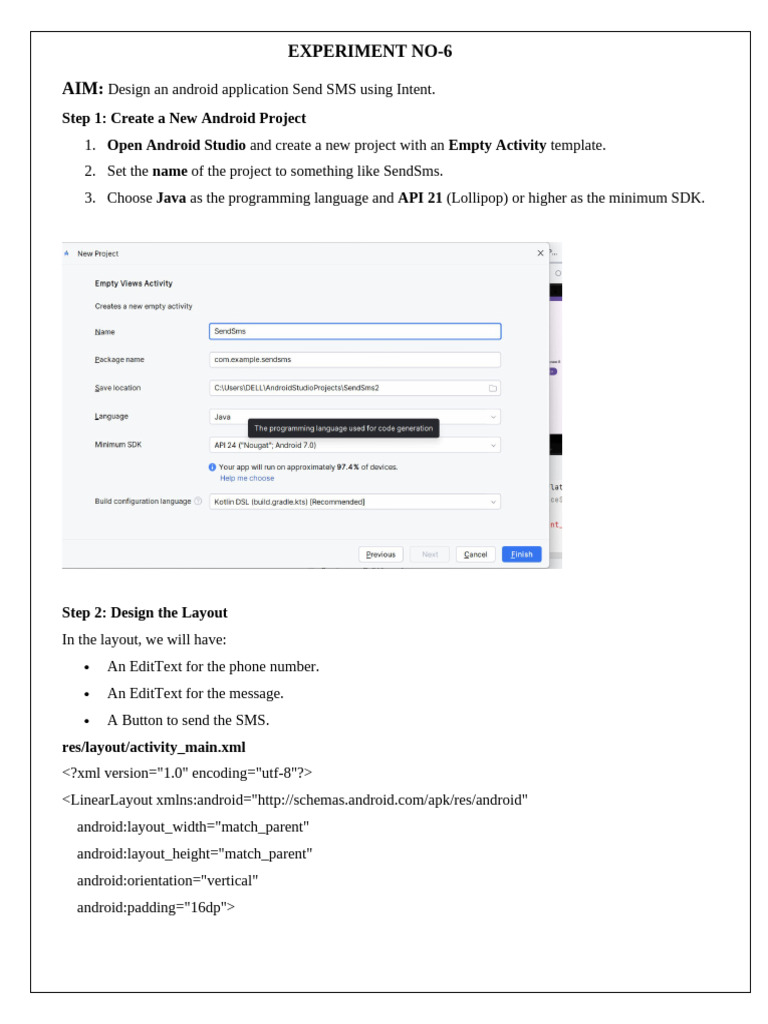 ex-6 | PDF | Android (Operating System) | Java (Programming Language)