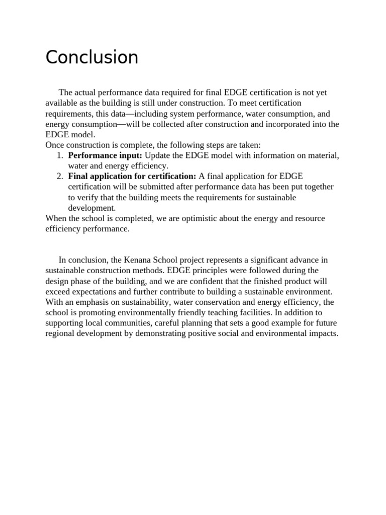 Conclusion For a Project Assessment on EDGE | PDF