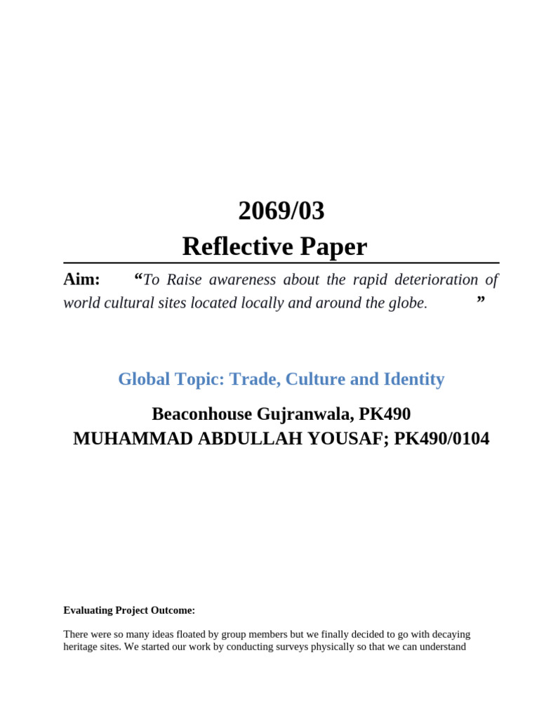 Abdullah Reflective Paper | PDF | Human Communication | Cognition
