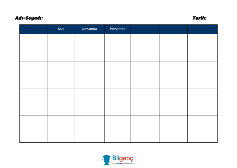 Haftalik Planlayici | PDF