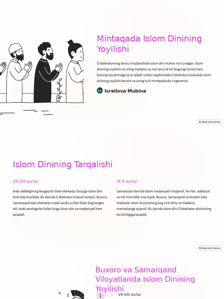 Mintaqada Islom Dinining Yoyilishi | PDF