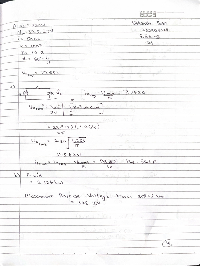 Utkarsh 230906128 21 Eee B Pe Assignment | PDF