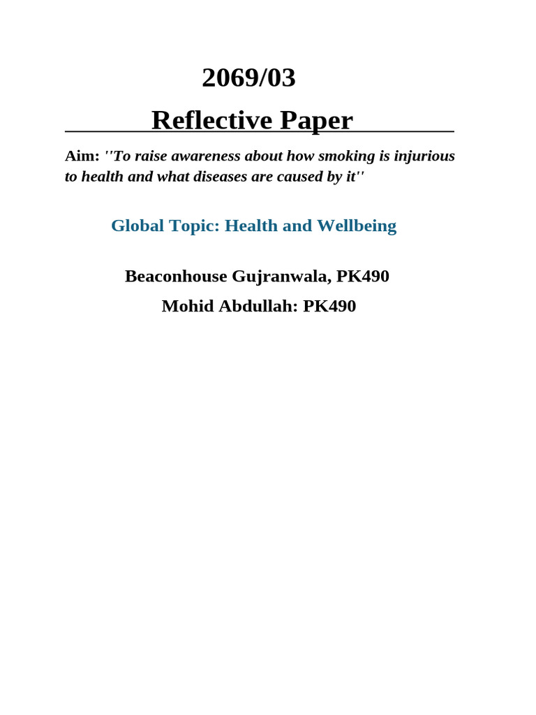 Gp sample ir report | PDF | Smoking | Cancer