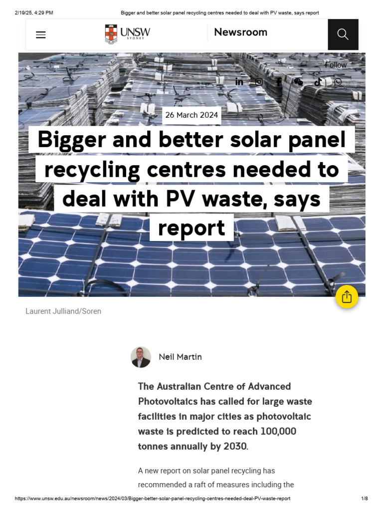 Bigger and Better Solar Panel Recycling Centres Needed To Deal With PV ...
