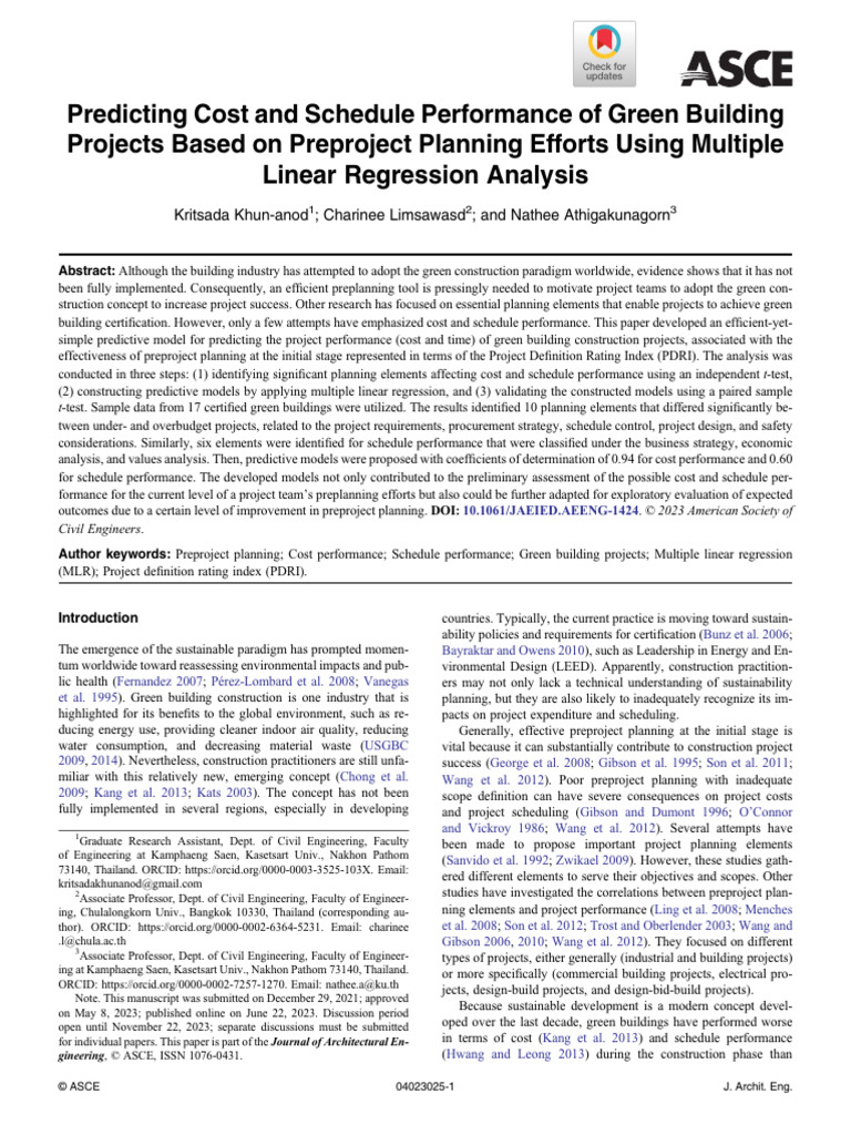khun-anod-et-al-2023-predicting-cost-and-schedule-performance-of-green-building-projects-based ...