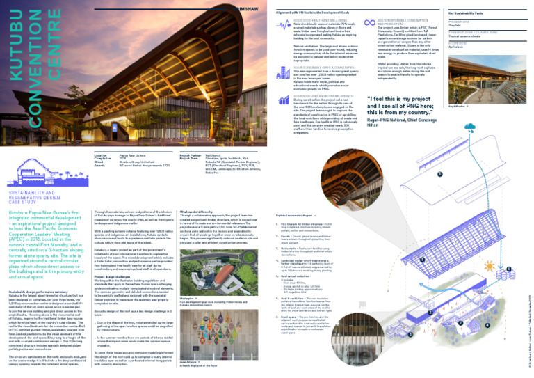 Kutubu Convention Centre: Sustainable Design | PDF | Roof