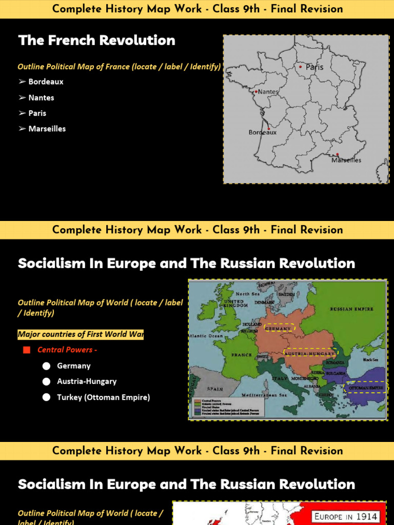 Class 9 History Map Revision Guide | PDF | Global Conflicts | Foreign ...