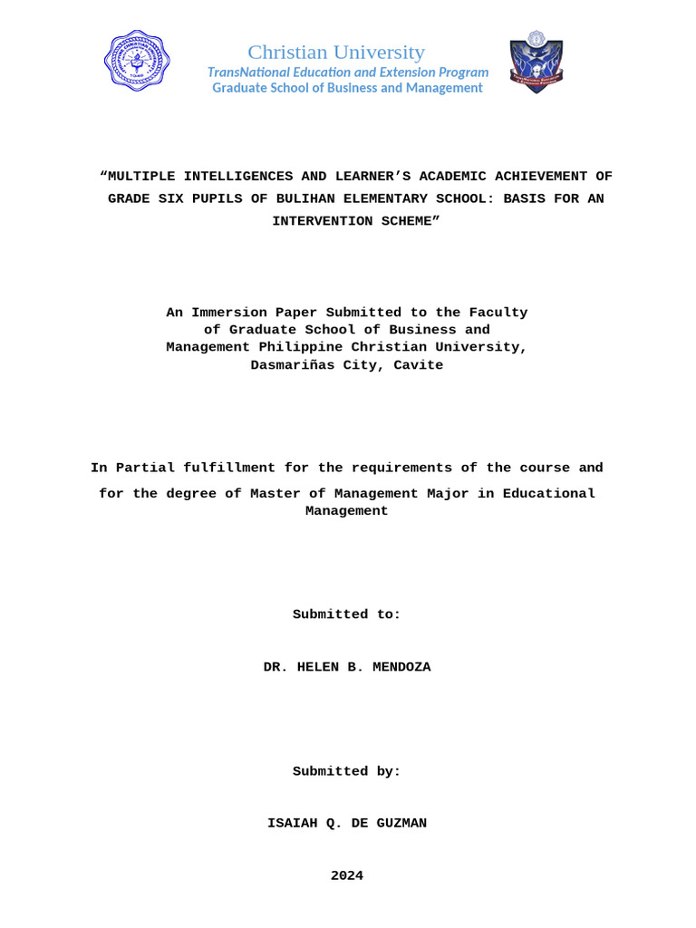 DE GUZMAN, ISAIAH Q._MMEM | PDF | Teachers | Statistics