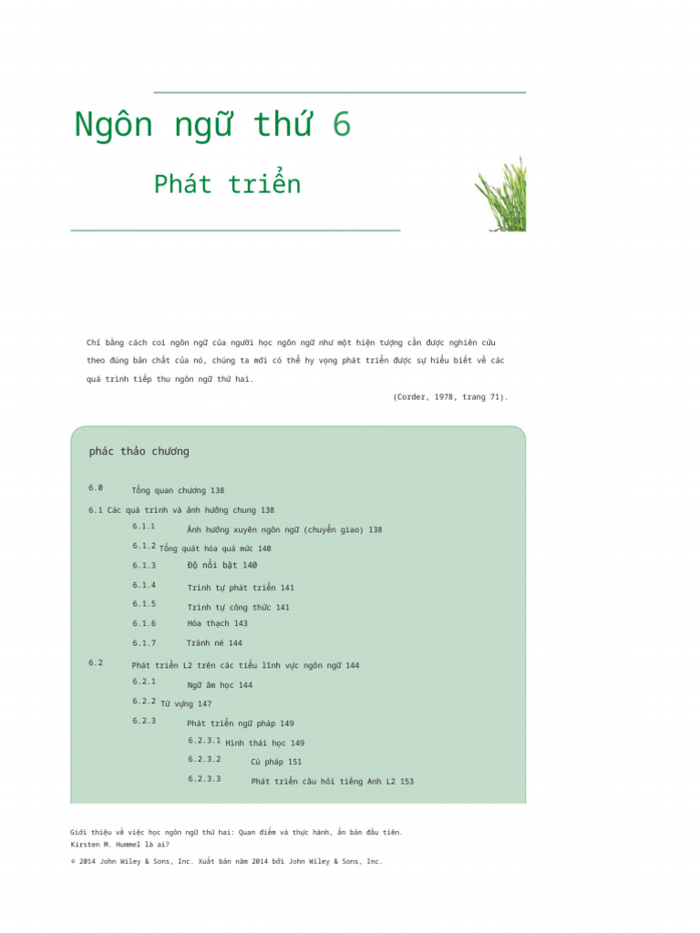 Dich_Chapter 6_Second Language Development | PDF